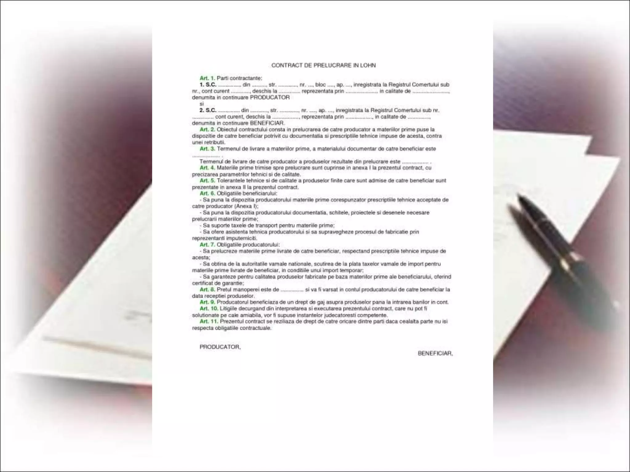 Contracte economice - caracterizare | PPTX