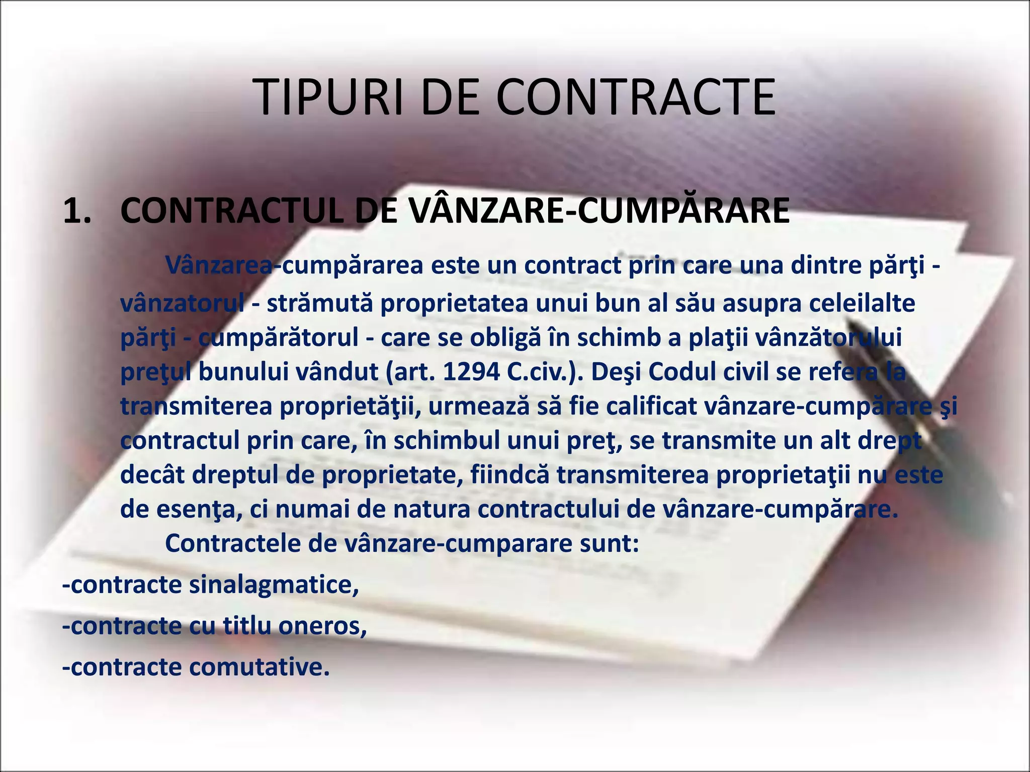 Contracte economice - caracterizare | PPTX