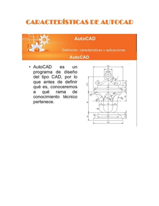 Características de autocad Características de autocad