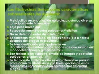 Características de elicitores y fitoalexinas final final | PPTX