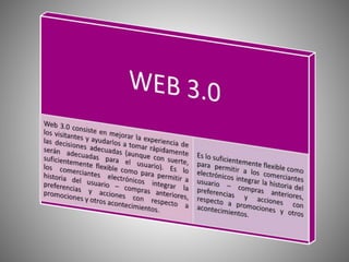 CARACTERÍSTICAS DE LA EVOLUCIÓN DE LA WEB. | PPTX