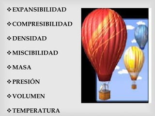 Características de los gases | PPTX