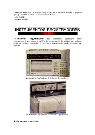 Características de los instrumentos de control | DOCX