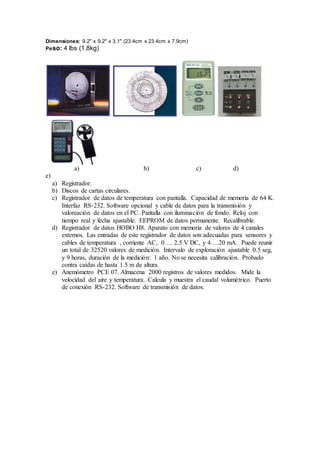 Características de los instrumentos de control | DOCX