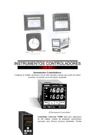 Características de los instrumentos de control | DOCX