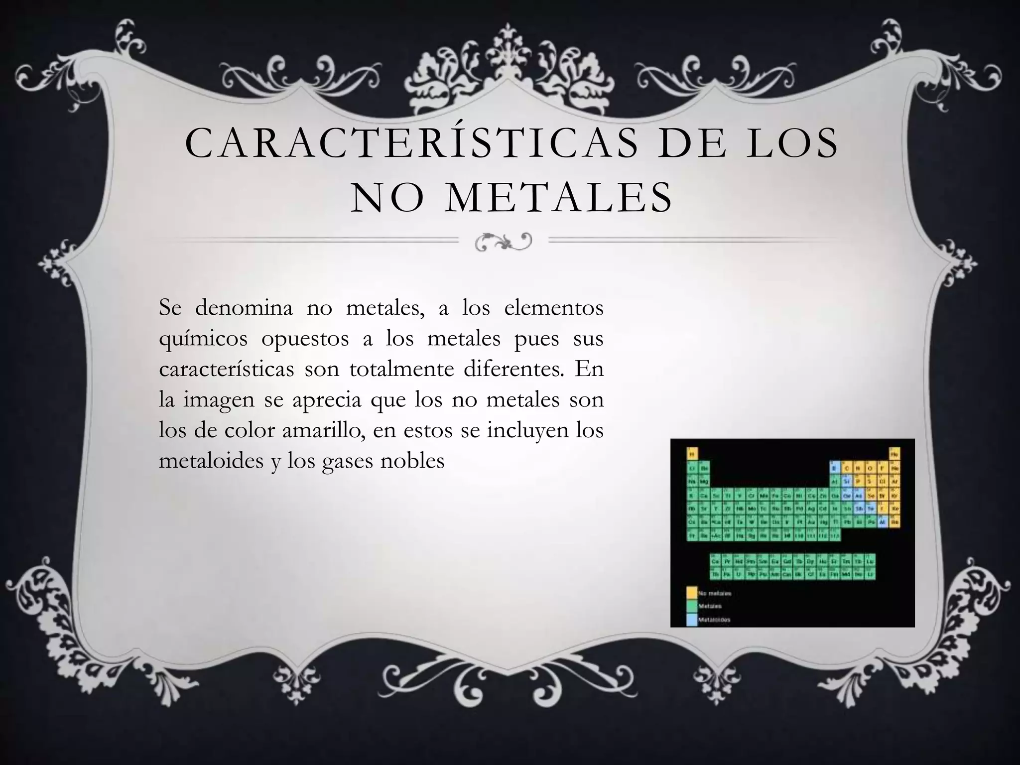 Características de los metales, no metales y metaloides | PPT