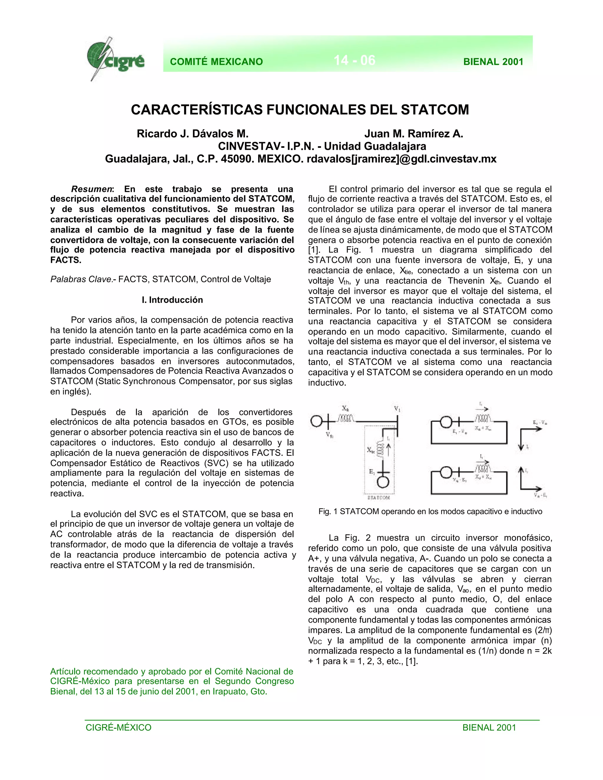 Características funcionales del statcom | PDF