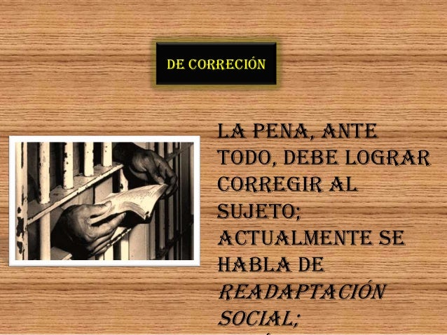 Características y fines de la pena