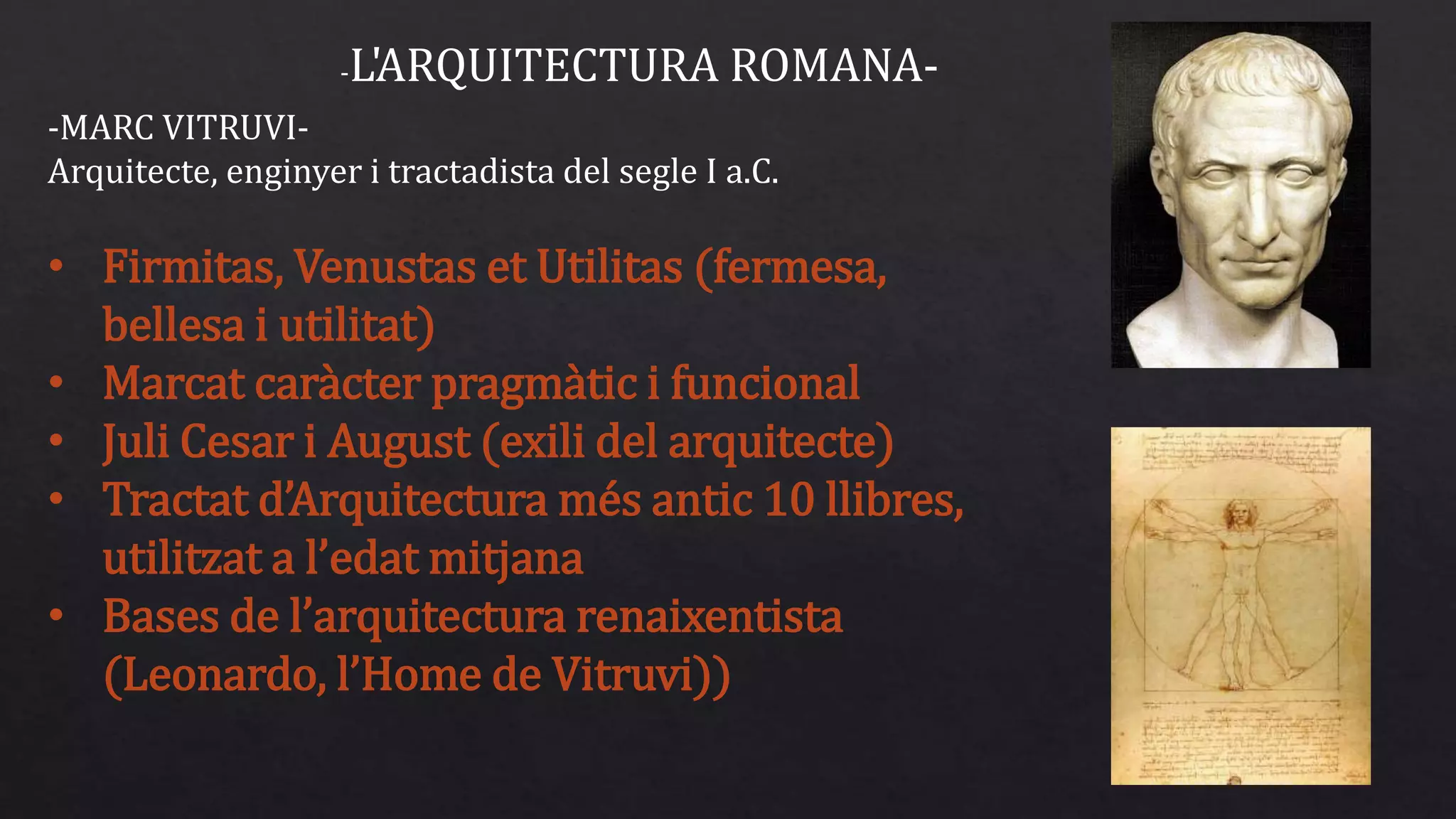 Característiques generals de l'arquitectura romana | PPTX