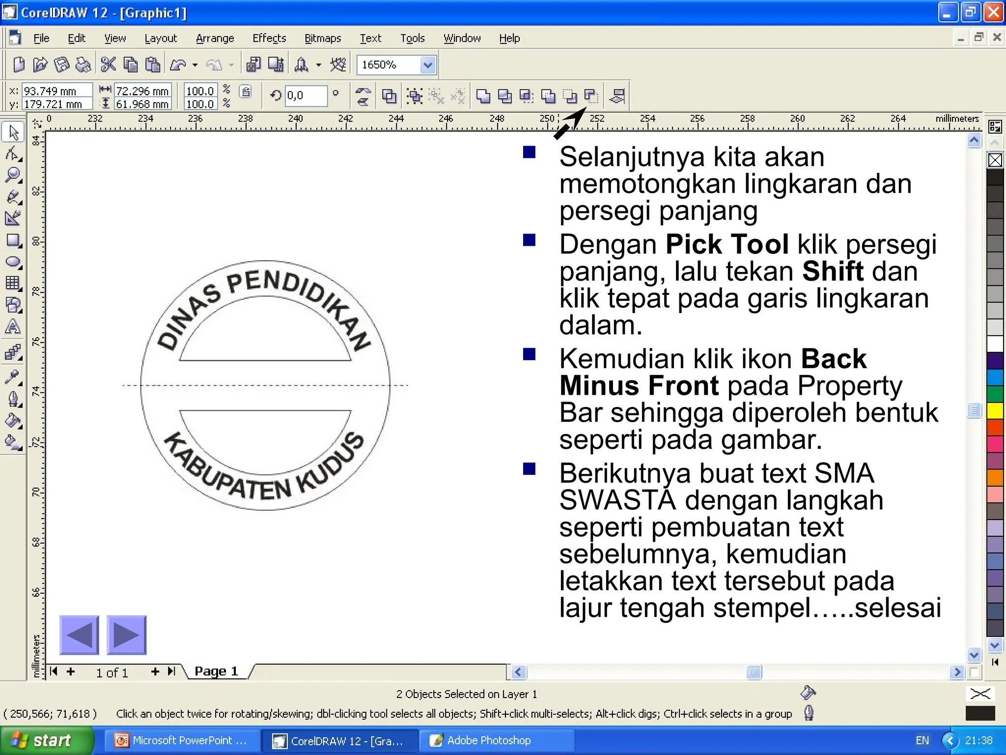 belajar cepat cara desain-stempel-dg-corel-draw.ppt