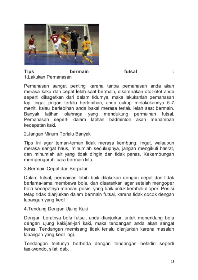 Cara efektif bermain futsal | PDF