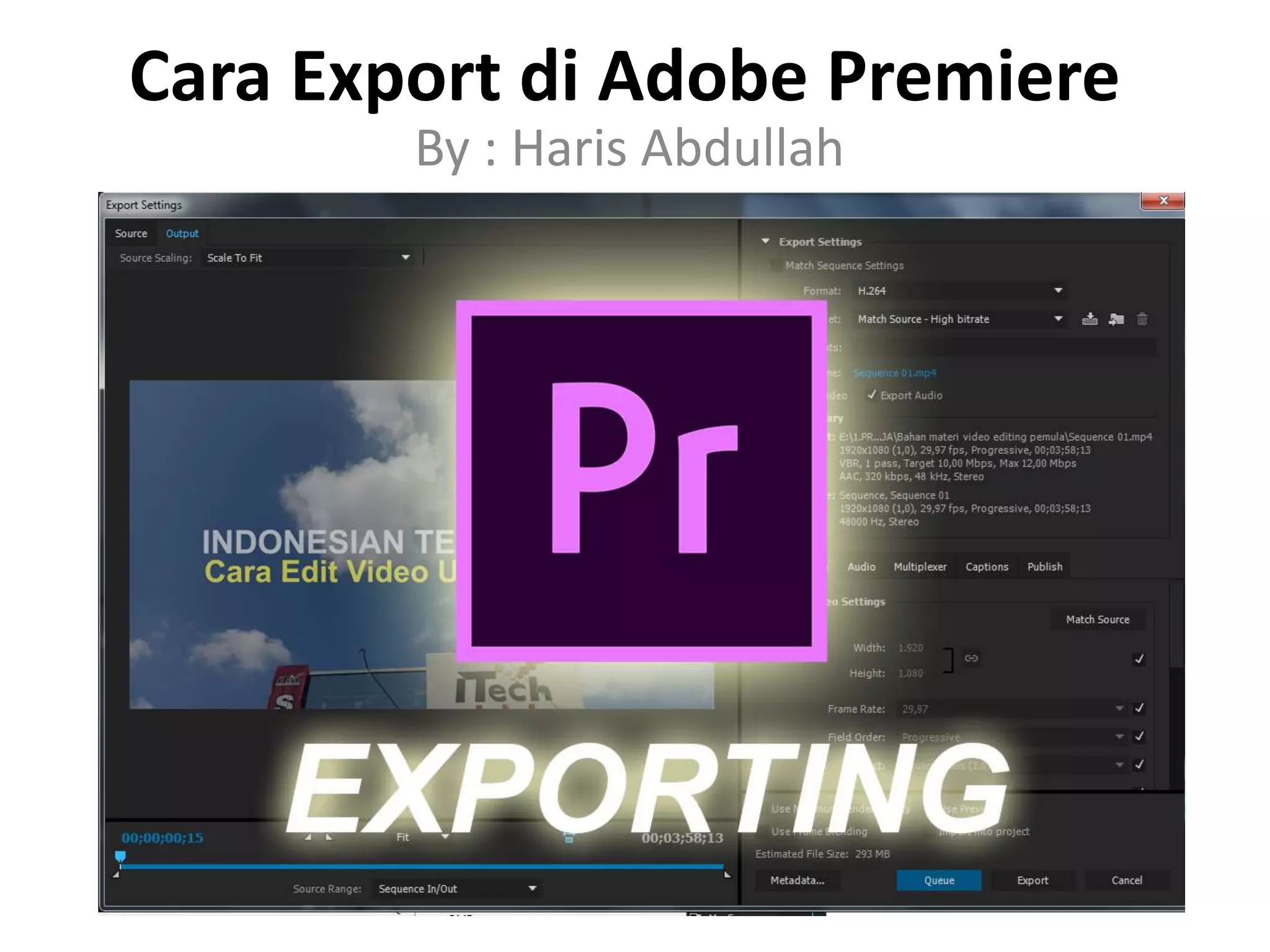 Cara Export di Adobe Premiere | PPTX