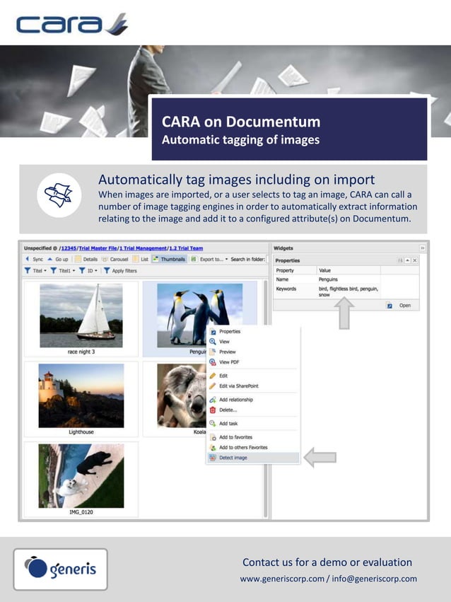 CARA for Documentum - automatic image tagging | PPTX
