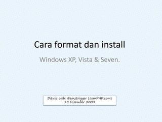 Cara format dan install 2 | PDF