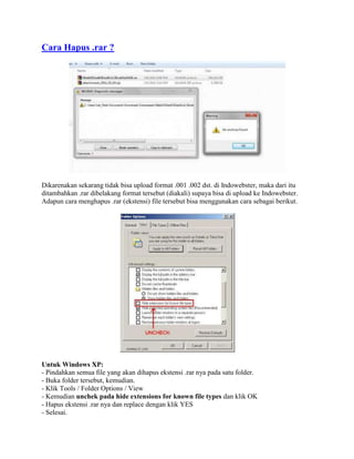 Cara hapus rar | PDF