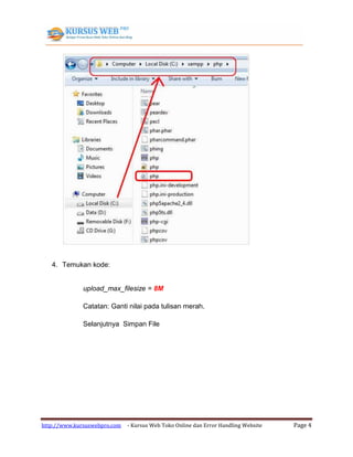 Cara import database yang melebihi limit phpmyadmin xampp | PDF