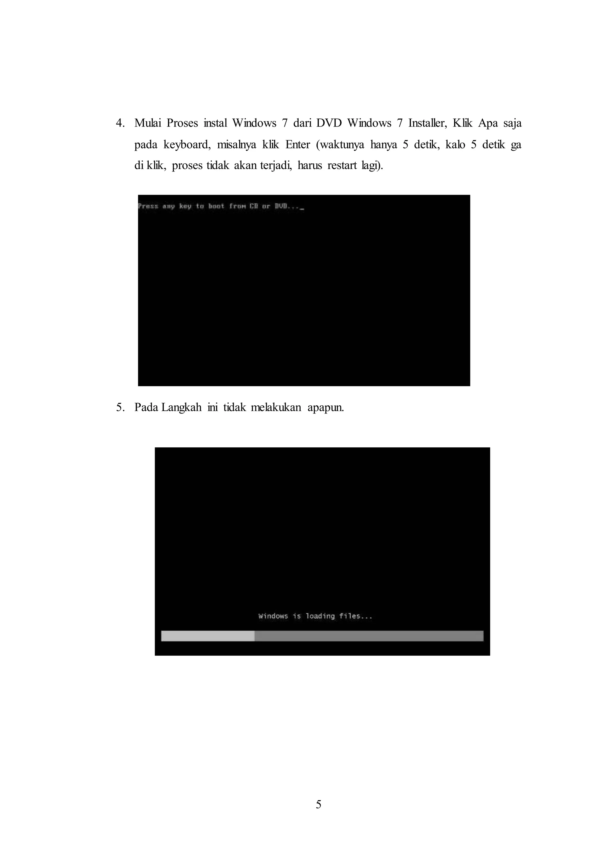 Cara instalansi windows7 | DOCX