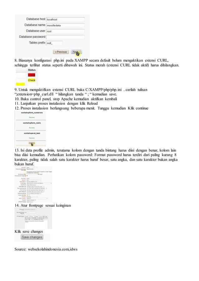 Cara instalasi moodle 2 | PDF