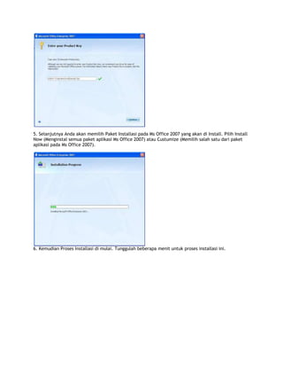 Cara instalasi program aplikasi | DOCX
