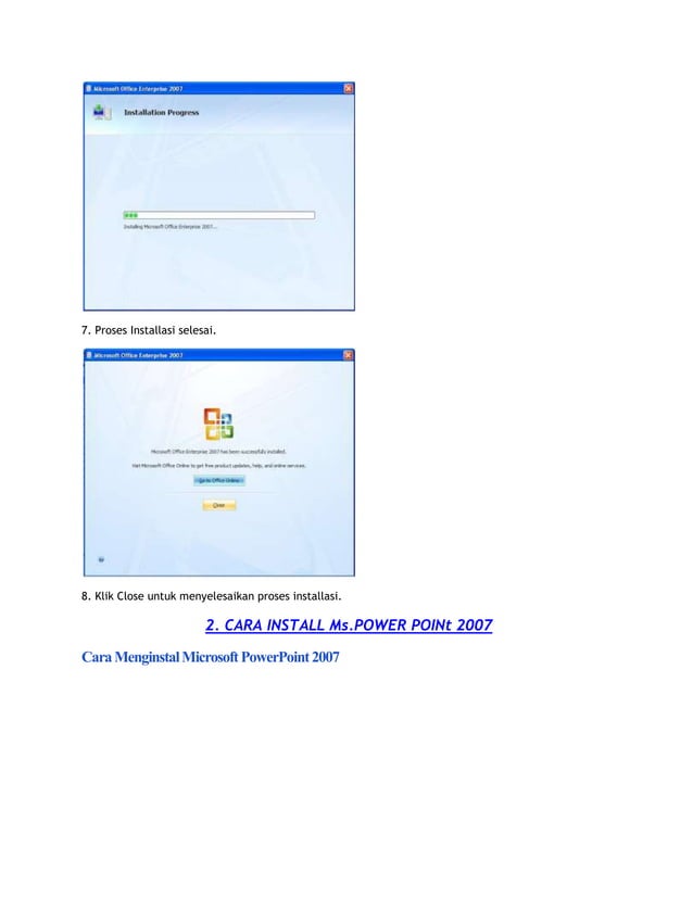 Cara instalasi program aplikasi | DOCX