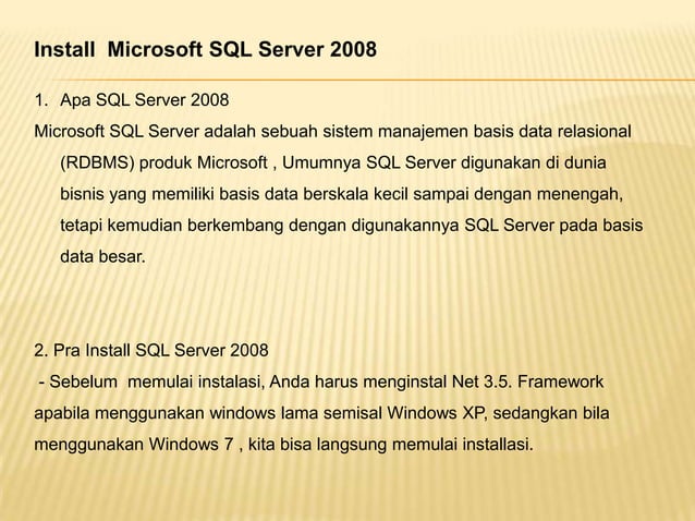 Cara instalasi sql server | PPT
