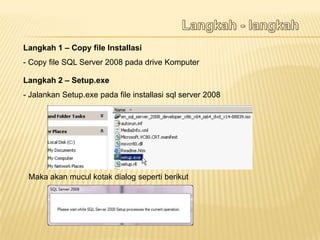 Cara instalasi sql server | PPTX