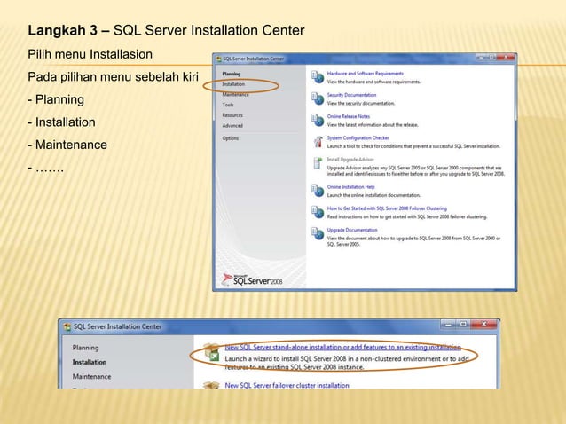 Cara instalasi sql server | PPT