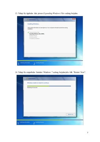 Cara instalasi windows 7 | DOCX