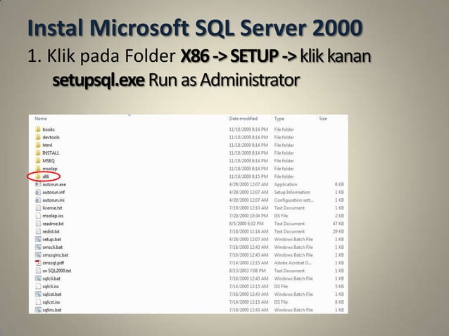 Cara install lengkap sql win7 | PPT