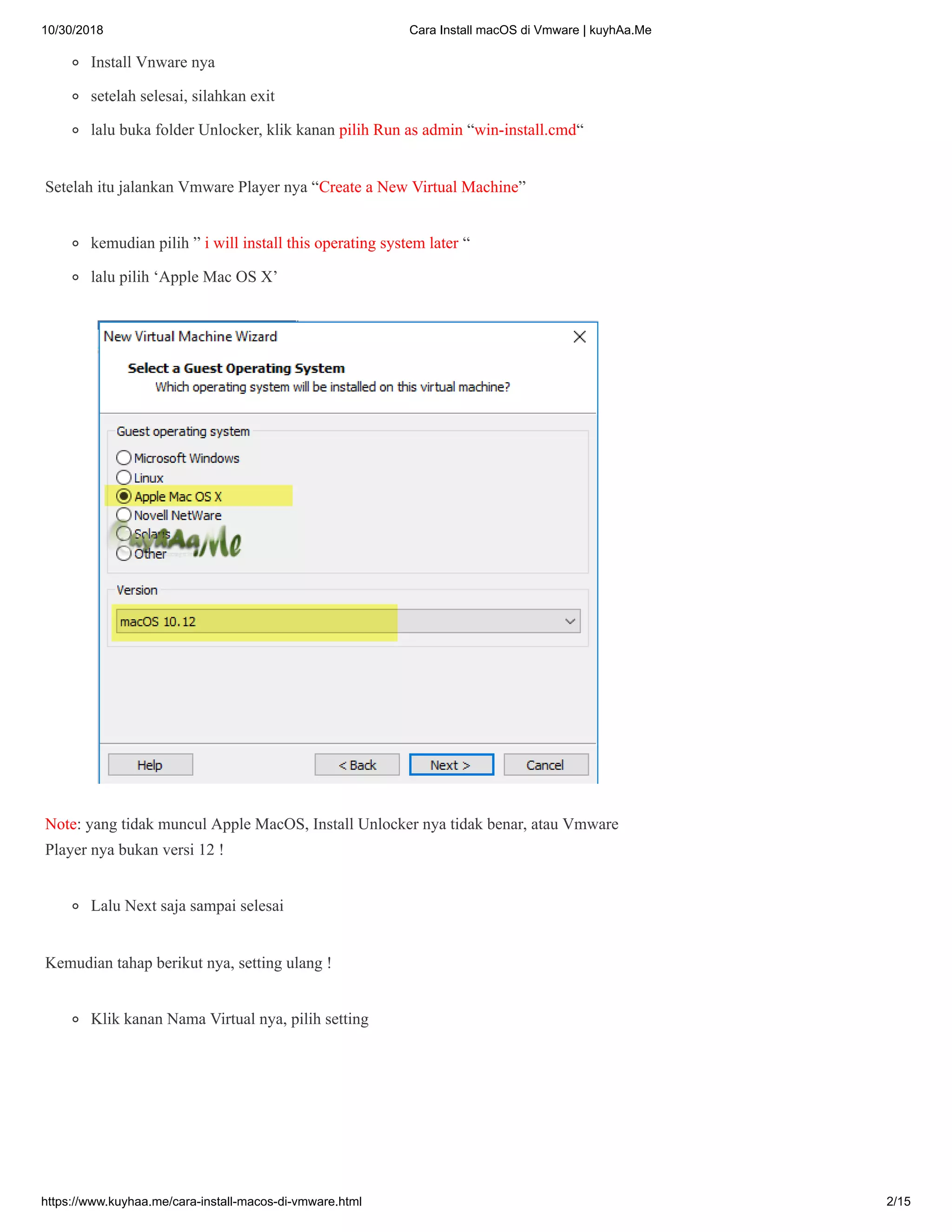 Cara install mac os di vmware | PDF