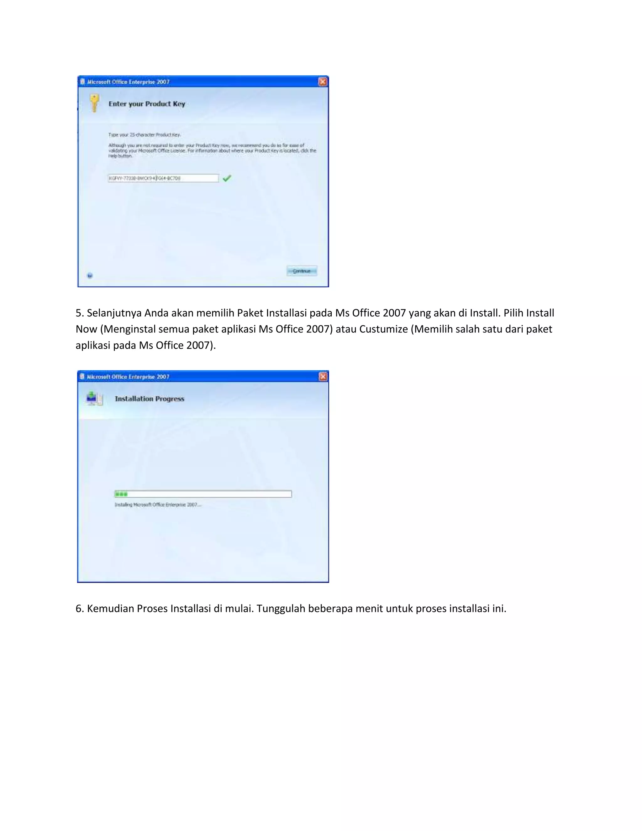 Cara install ms. office 2007 | DOCX