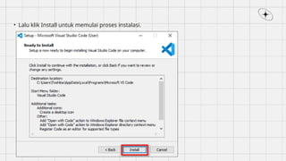 Cara Install Visual Studio Code............ | PPTX