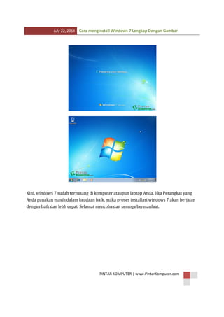 Cara install windows 7 lengkap dengan gambar | PDF