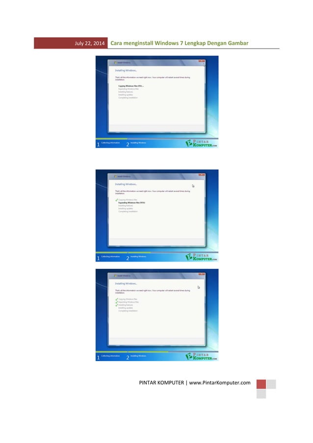 Cara install windows 7 lengkap dengan gambar | PDF