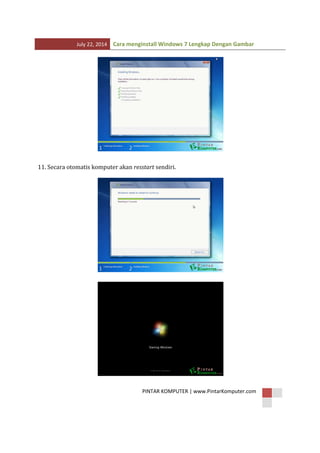 Cara install windows 7 lengkap dengan gambar | PDF