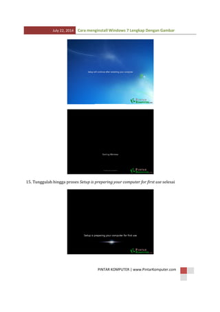 Cara install windows 7 lengkap dengan gambar | PDF