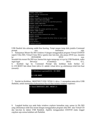 Cara install windows 8 melalui usb flashdisk | DOCX