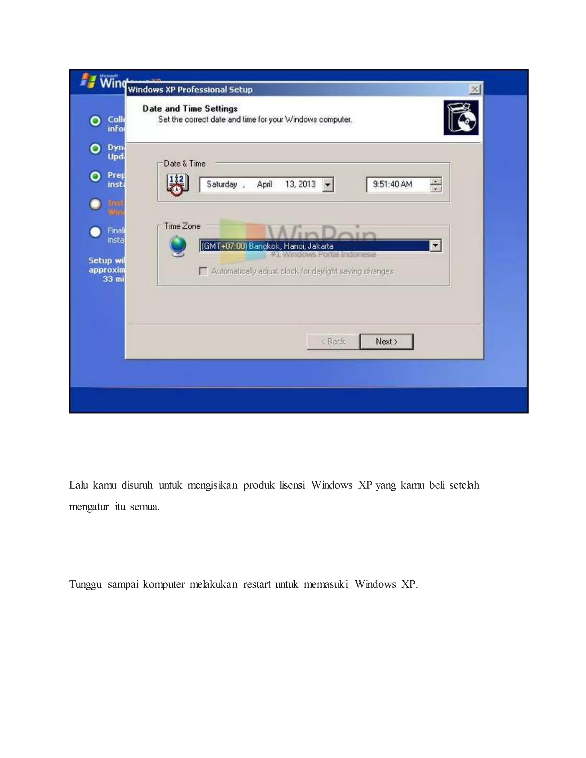 Cara install windows xp | PDF