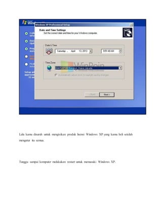 Cara install windows xp | PDF