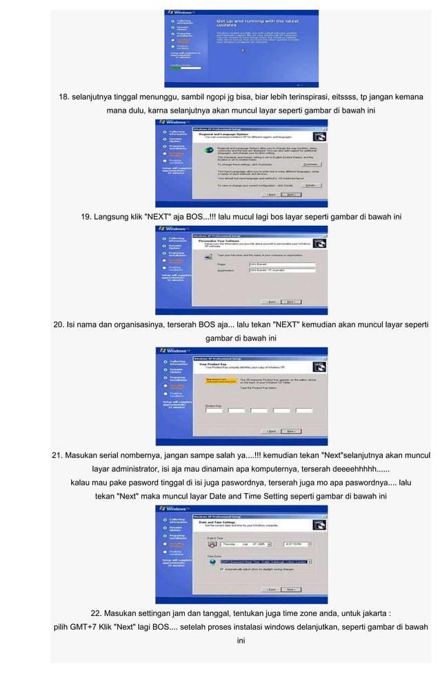 Cara instal window xp | PDF