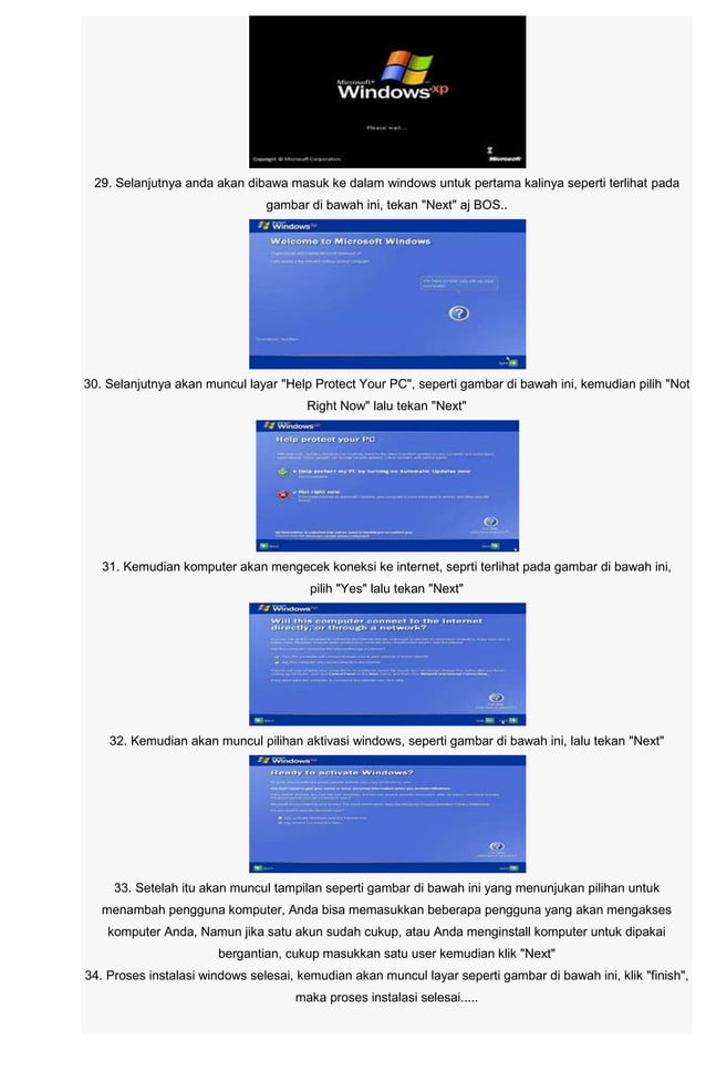 Cara instal window xp | PDF