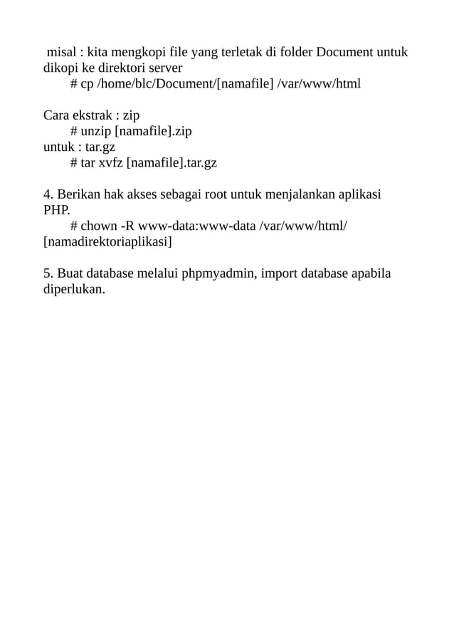 Cara intall aplikasi berbasis web di linux | PDF