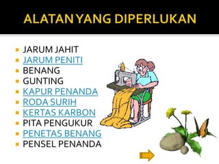 Cara jahit beg uncang tahun 6 | PPTX