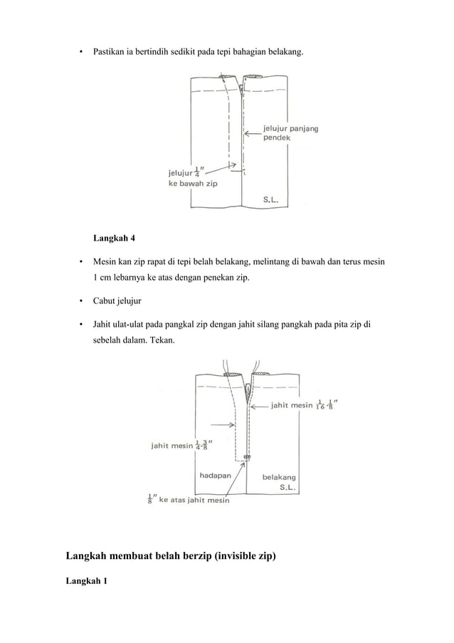 Cara jahit belah kelepet sama lebar | DOC