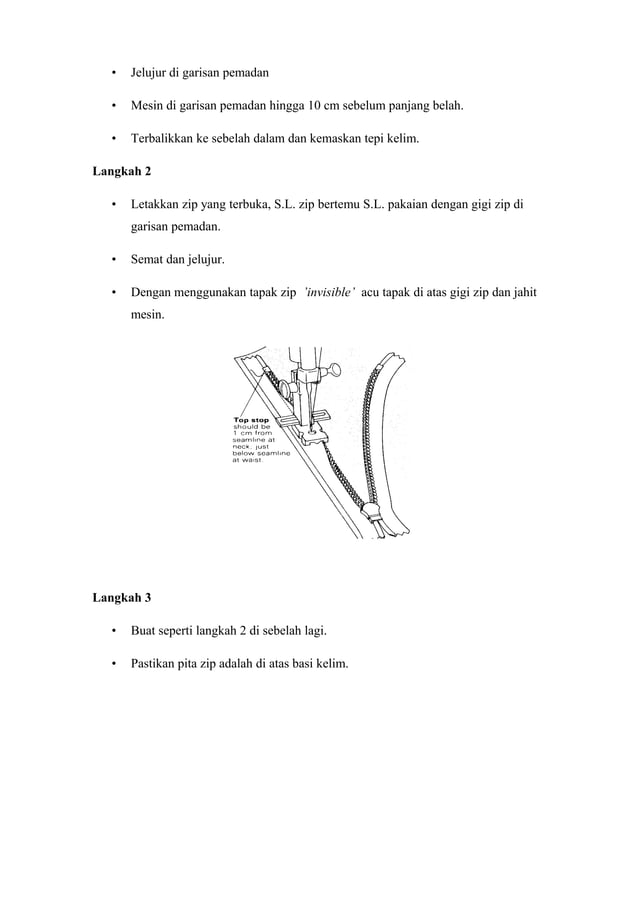 Cara jahit belah kelepet sama lebar | DOC