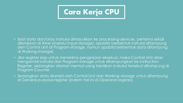 Cara Kerja CPU