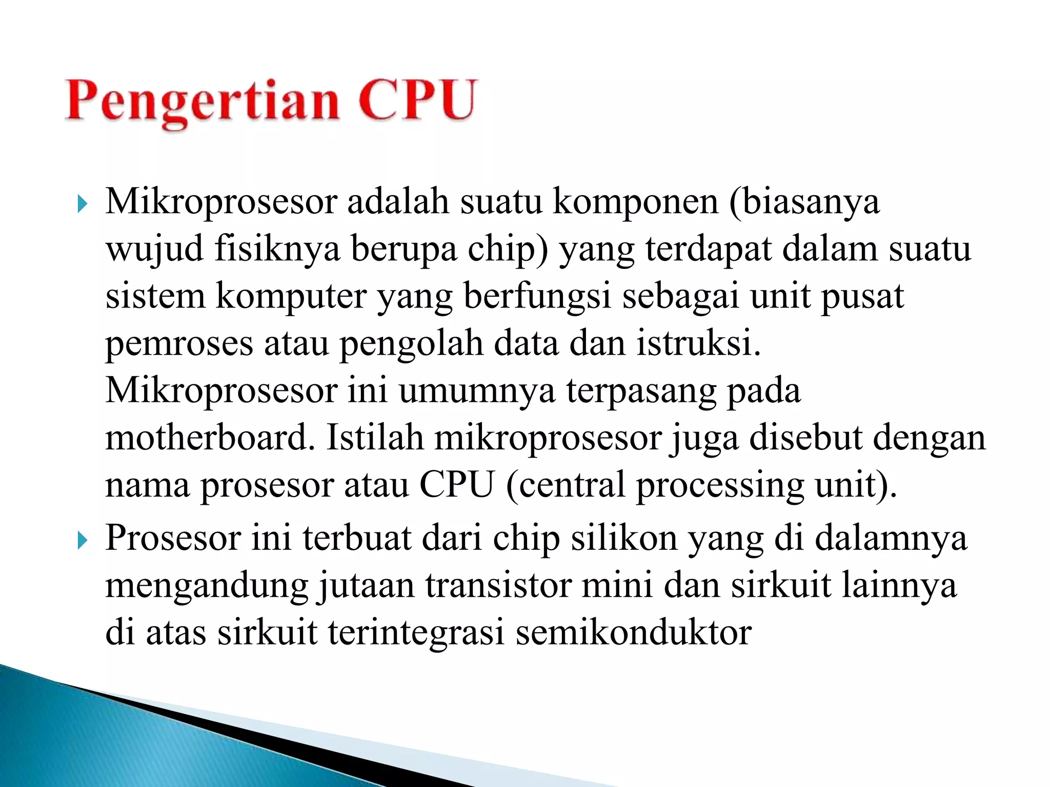 Cara kerja cpu | PPTX