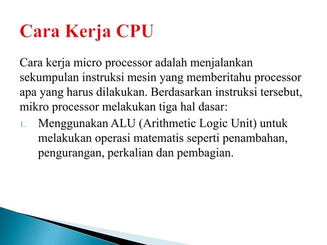 Cara kerja cpu | PPTX