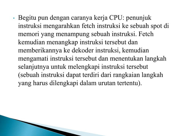 Cara kerja cpu | PPTX