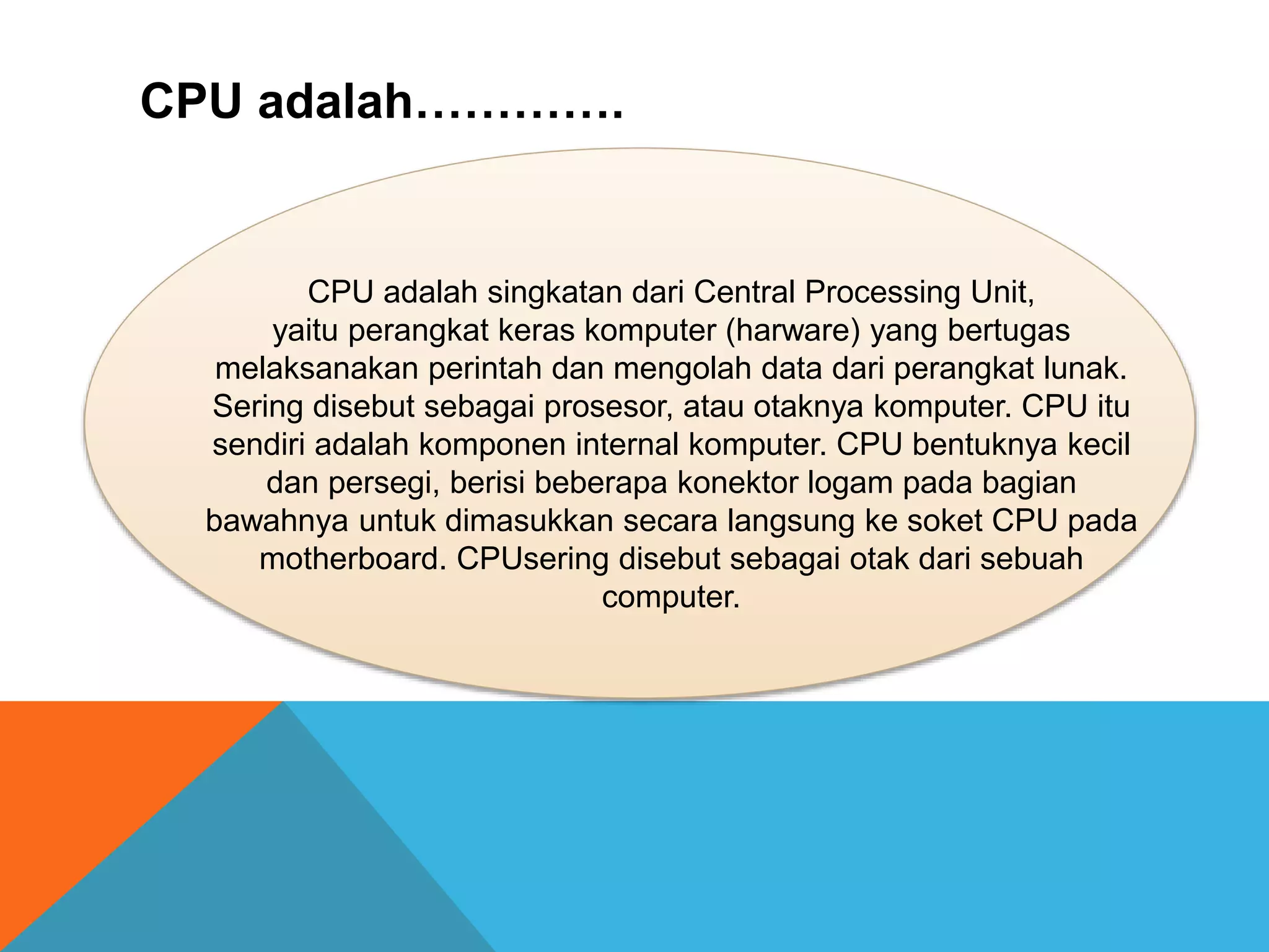 Cara Kerja CPU | PPTX